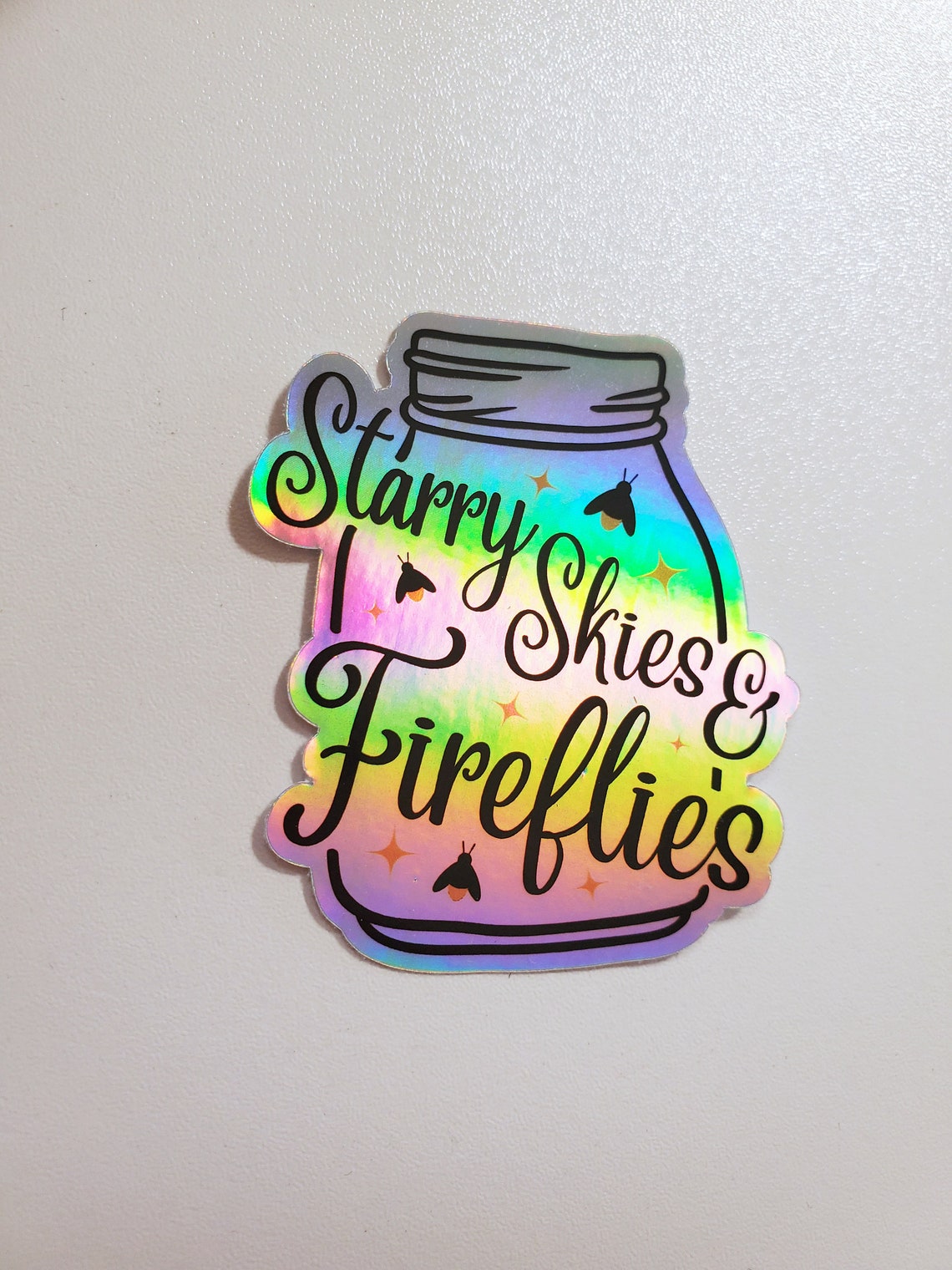 Fireflies Sticker | for Computers, Journals, Phones | Holographic Vinyl ...