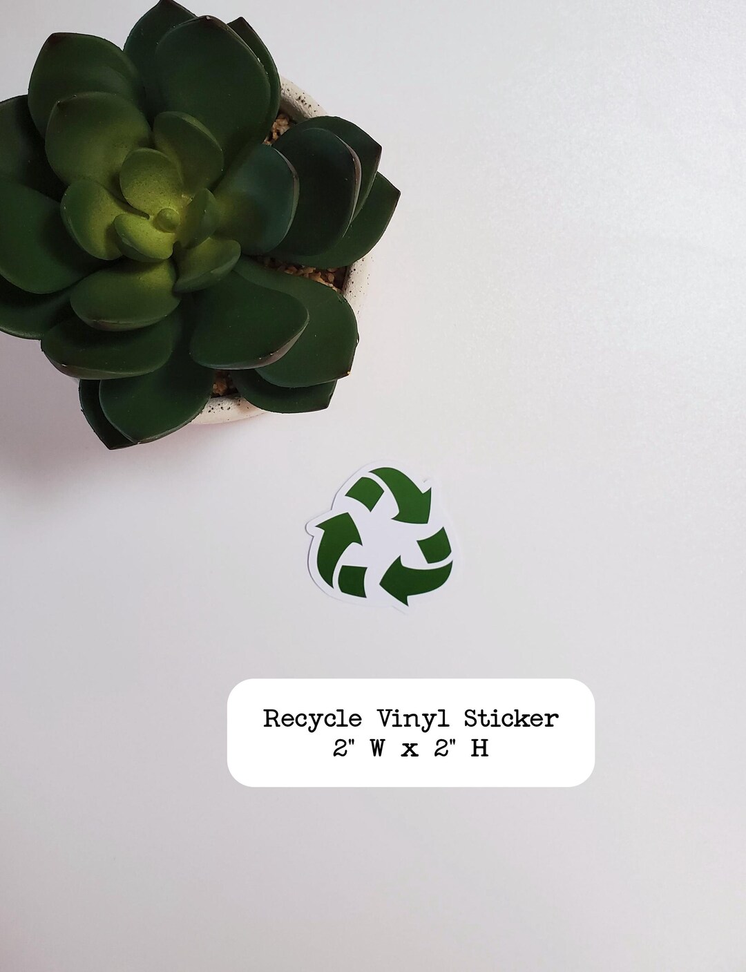 Recycle Vinyl Sticker | Die Cut, Glossy, Vinyl | 2" Sticker - Etsy