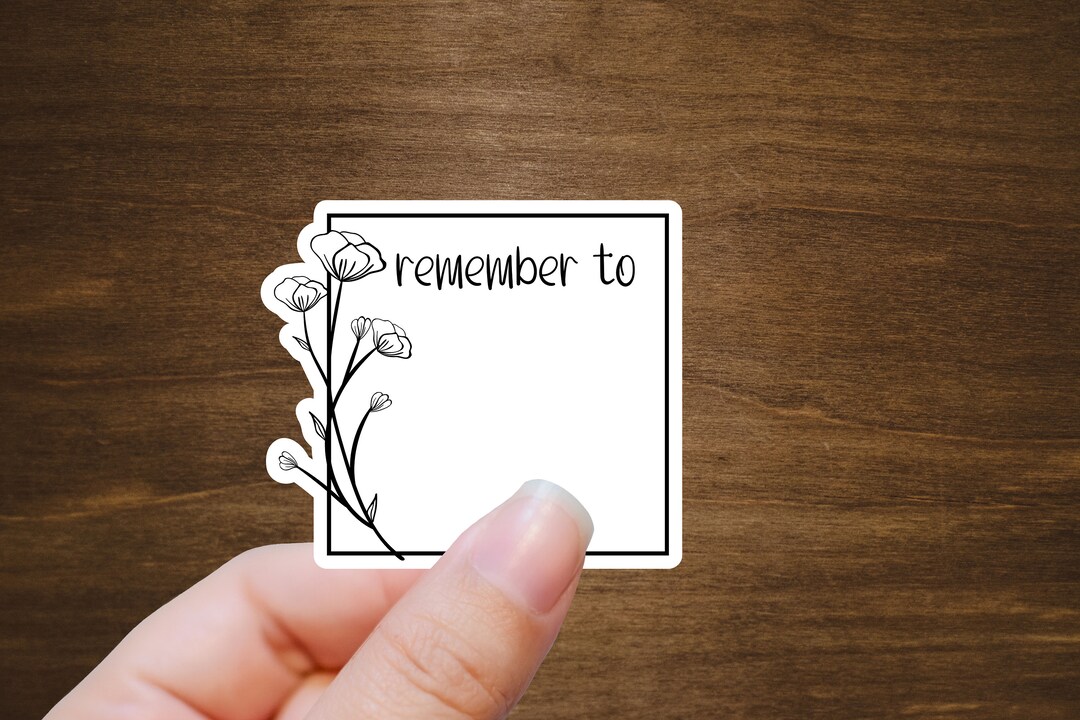 Reminder List Stickers With Flowers for Planners, Journals, and ...