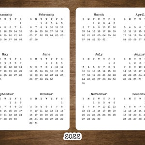 At A Glance Calendar Stickers 2 Pages | 2024, 2025 or 2026 | Start on ...