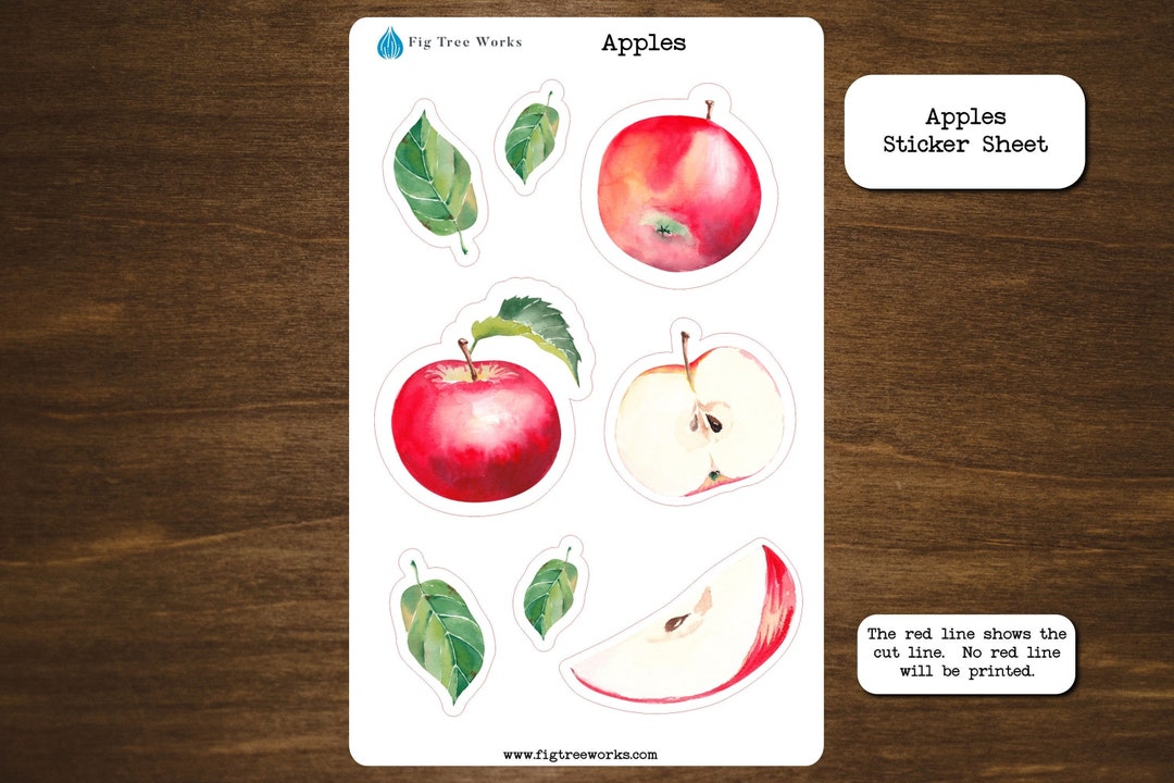 Apples Sticker Sheet Planner and Journal Stickers Decoration Stickers ...