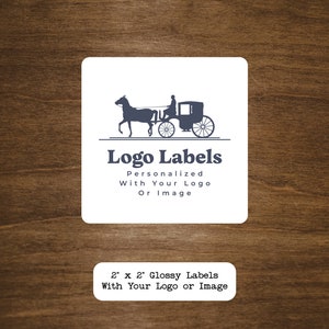 Custom Labels With Your Logo or Design | 2" X 2" Square Glossy Stickers ...