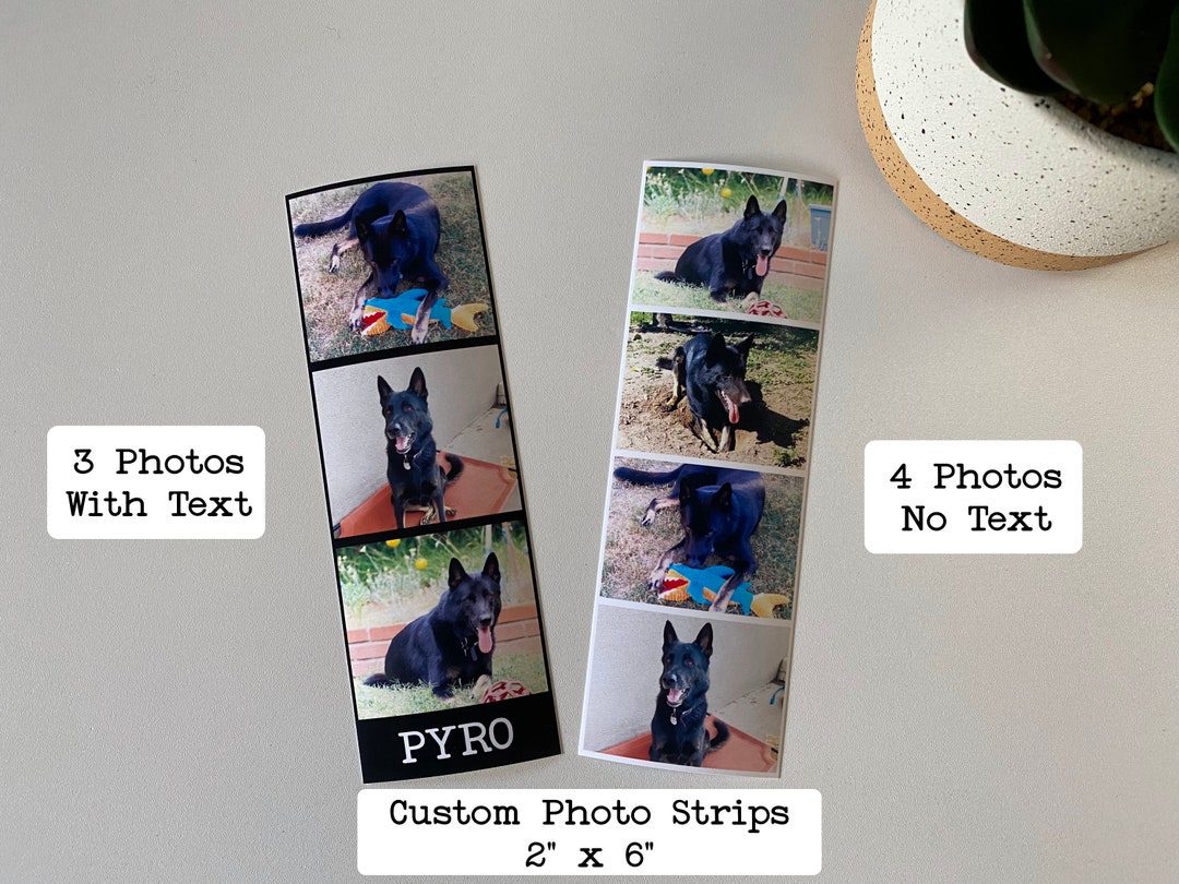 Personalized Photo Booth Strip Physical Print | Add 4 or 3 Photos With ...