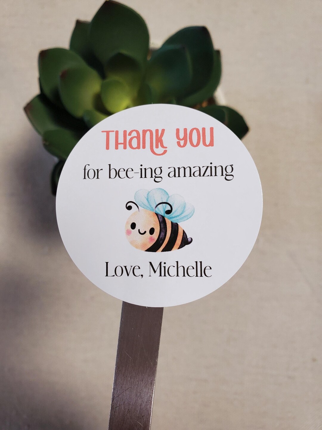 Custom Thank You for Bee-ing Amazing Labels | for Teacher Appreciation ...