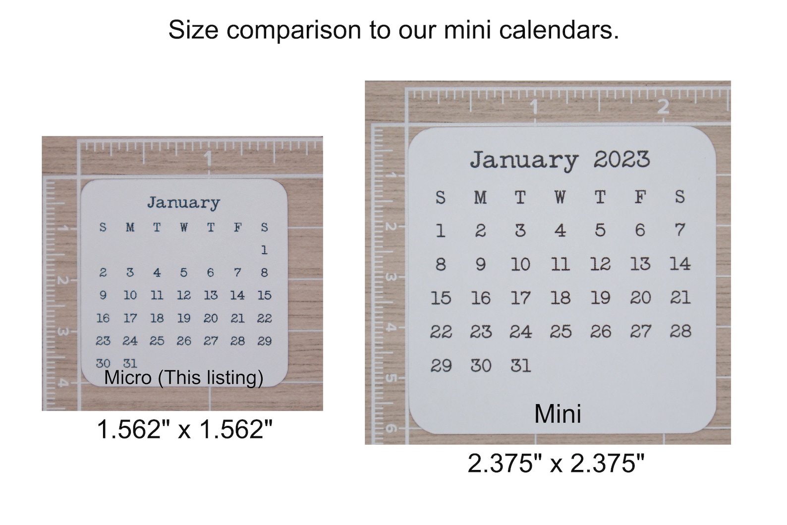 Micro Calendar Stickers Select the Starting Month for - Etsy
