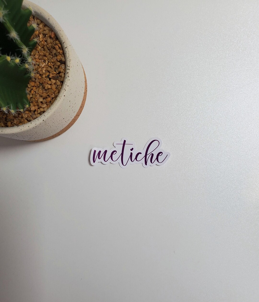 Metiche Text Vinyl Sticker for Laptop, Water Bottle, Journal, Planner ...