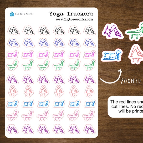 Yoga Stickers - Etsy
