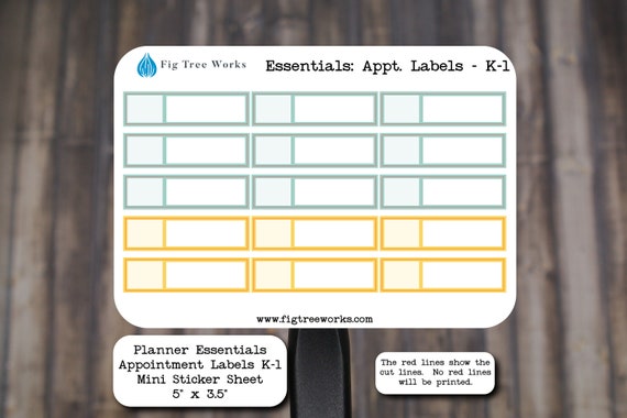 Planner Essentials Appointment Labels Mini Sticker Sheet | Etsy