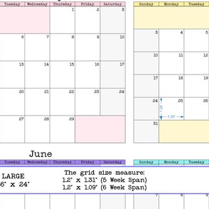 Large Wall Calendar Annual Planner 2024, 2025, or 2026 Start on Any ...