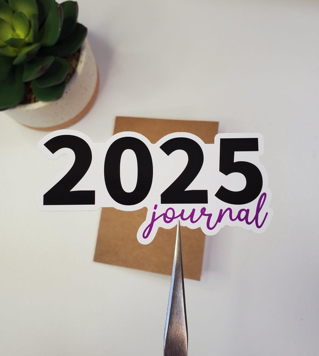 2025 Journal Text Vinyl Sticker | Glossy Vinyl Sticker - Etsy