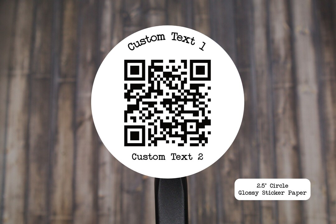 QR Code Custom Stickers | 2.5" Round Labels | Personalized Round QR ...