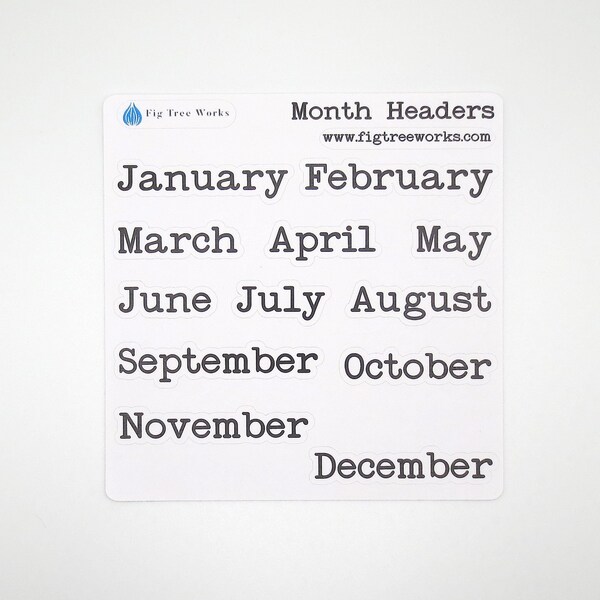 Month Sticker Tabs - Etsy