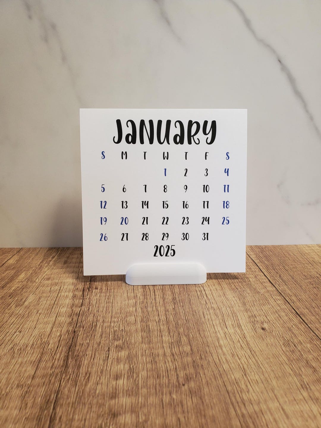 Desk Calendar Simple Single Month Design With Optional Stand ...