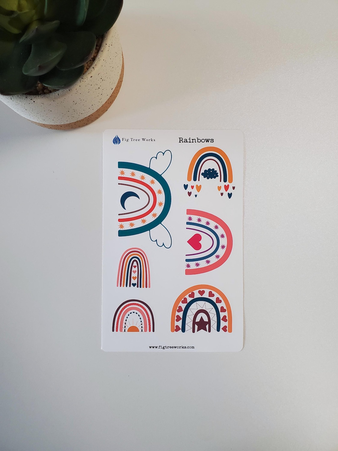 Rainbow Sticker Sheet | Planner and Journal Stickers | Decoration ...