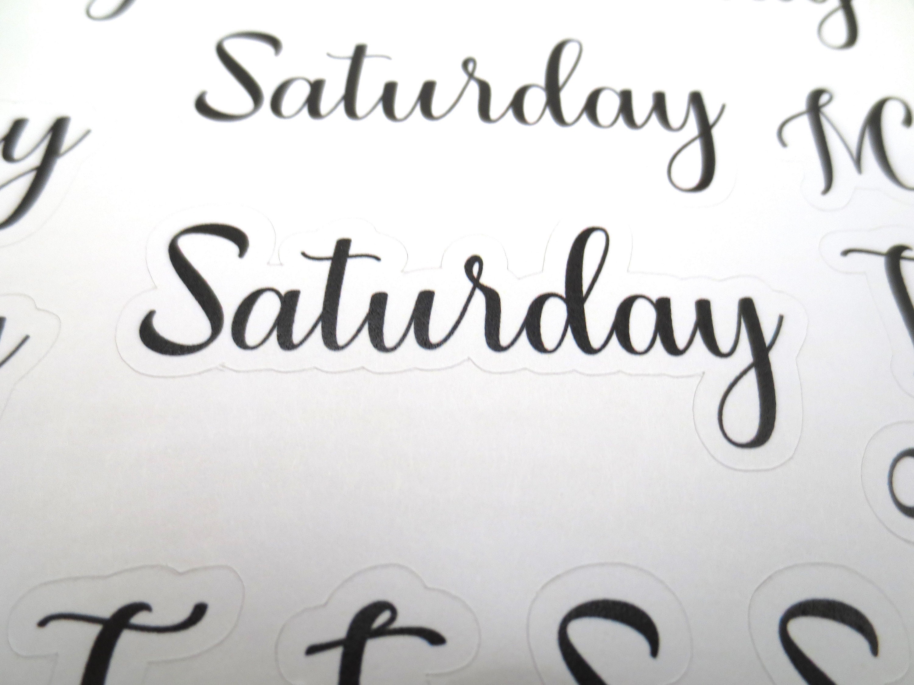 Days of the Week Header Planner Stickers Weekday Name | Etsy