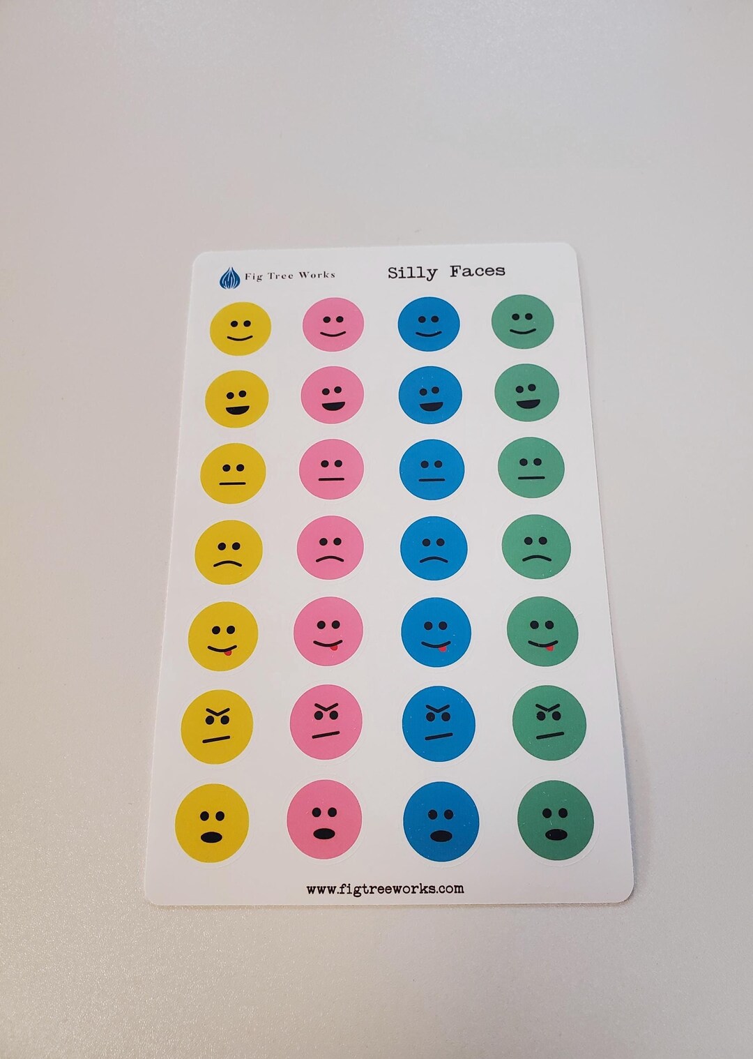 Silly Faces Sticker Sheet | Planner and Journal Stickers | Decoration ...