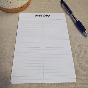 Blank Brain Dump Sticker for Planners and Journals | Matte Finish, 5" X ...
