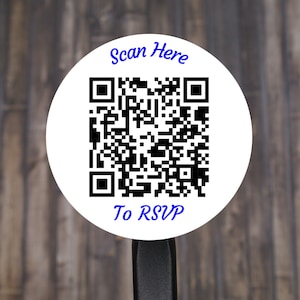 Custom QR Code Round Stickers | 2" Round Labels | Personalized Round QR ...