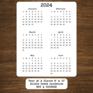Year at A Glance Cardstock Calendar Double Sided 8" X 10" | 2025 - 2027 ...