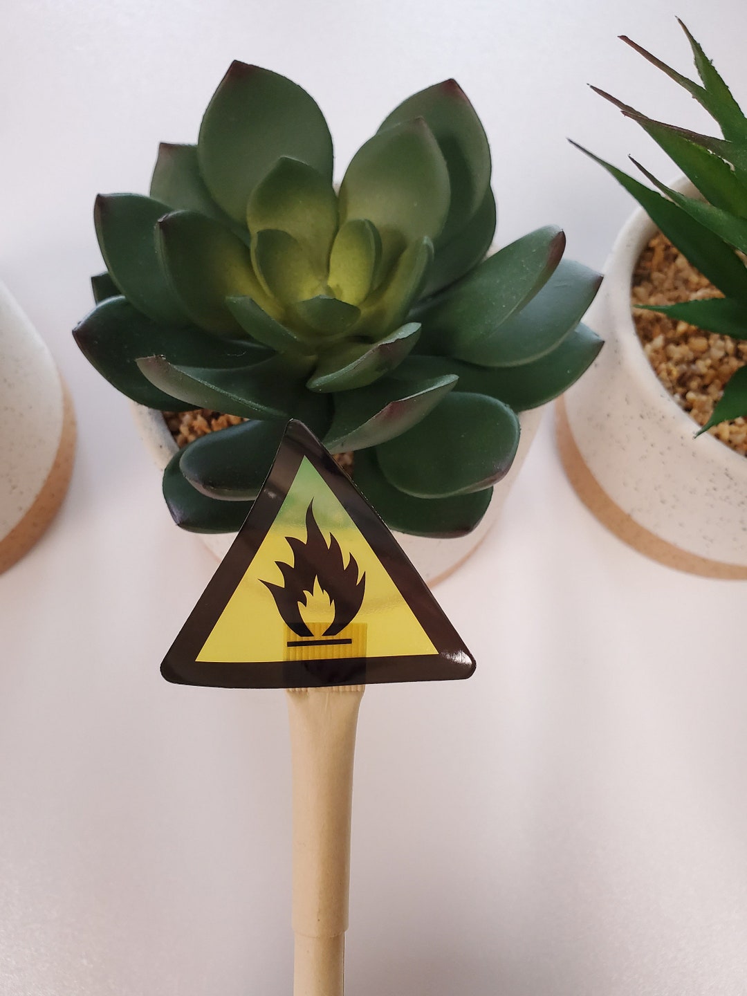 Clear Flammable Warning Vinyl Sticker Die Cut, Glossy, Vinyl Warning ...