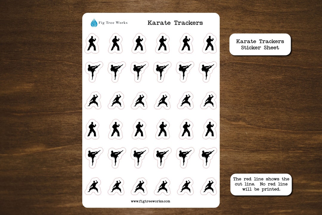 Karate and Jiu Jitsu Trackers for Planners and Calendars | Kiss Cut ...