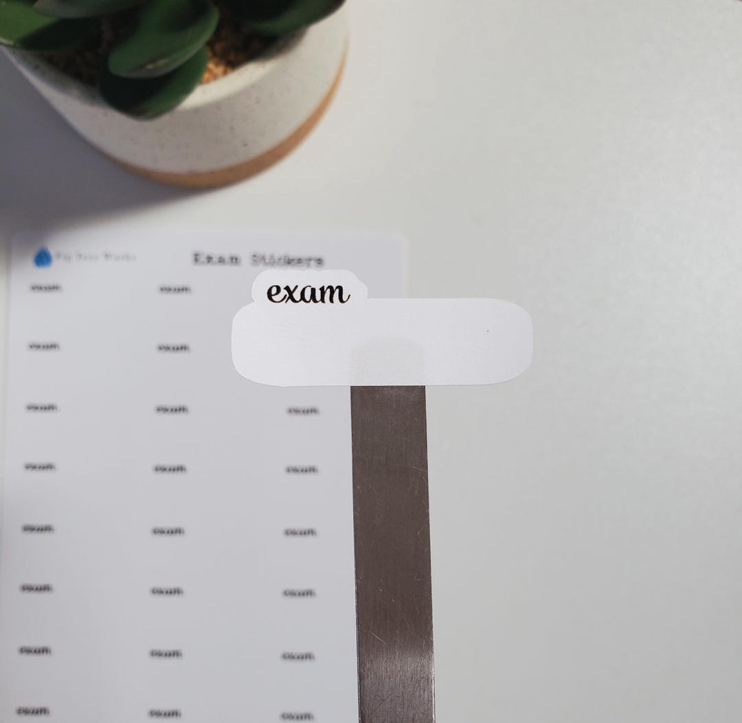 Exam Stickers, Exam Test Reminders for Planners, Journals, and Agendas ...