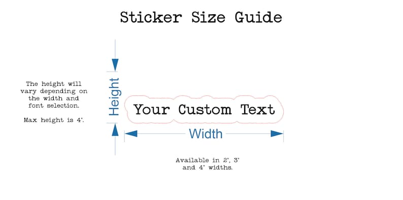 Custom Text Sticker Build Your Own Sticker Personalized - Etsy