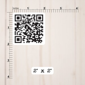 Waterproof QR Code Stickers | Square Vinyl Stickers | Personalized ...
