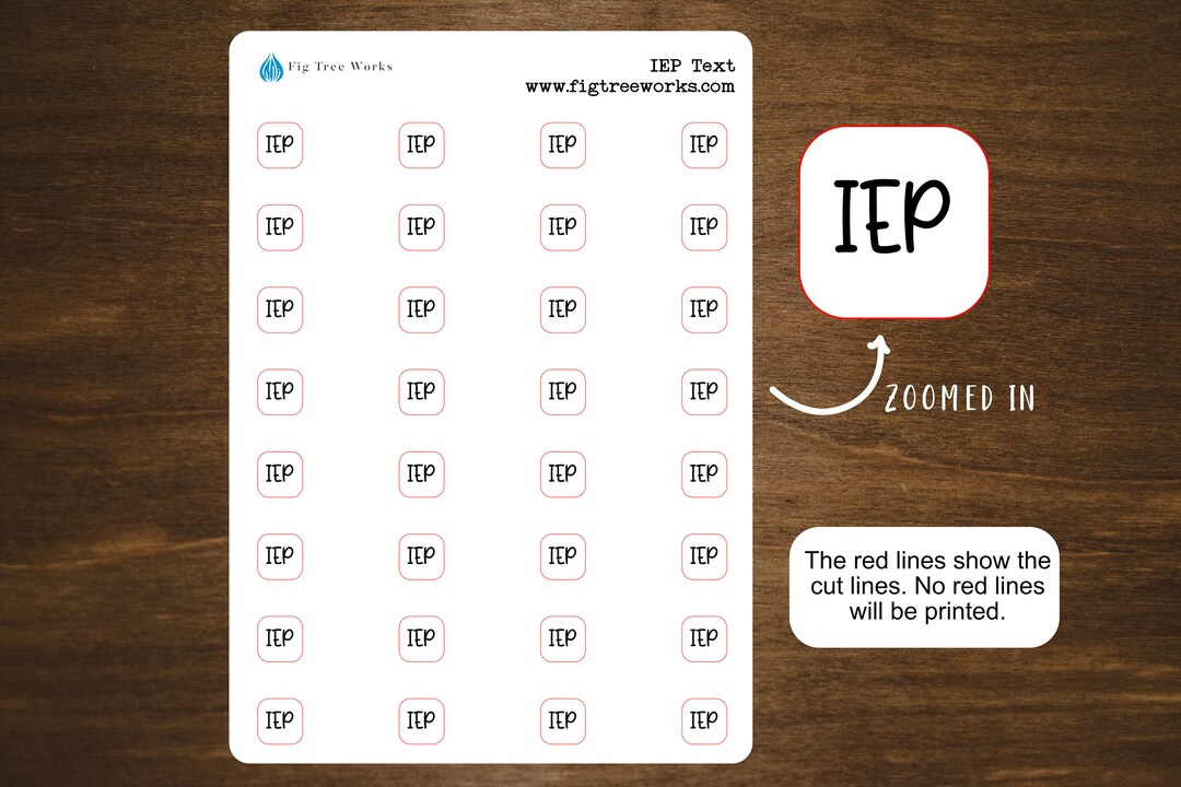 IEP Text Stickers, Teacher Student Planner Stickers, IEP Script ...