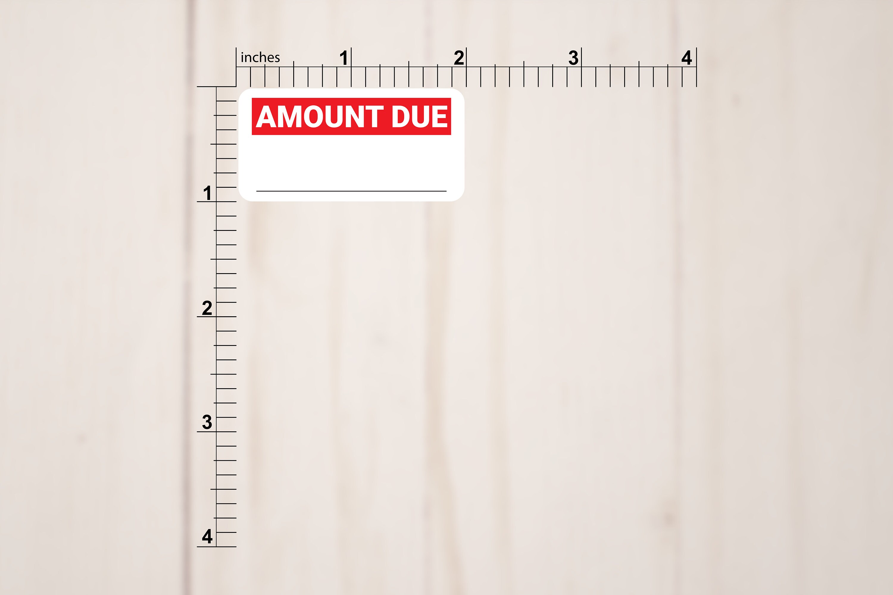 Amount Due Labels With Area to Write A Price | Reminder Labels, Billing ...