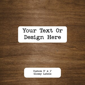 Custom 3" X 1" Sticker Labels From Your Design or Any Text ...
