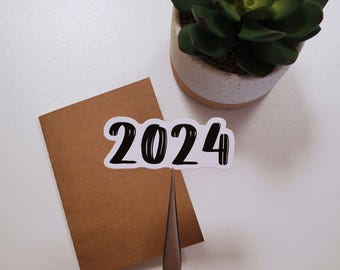 2024 or 2025 Planner Text Sticker Contour Cut, Glossy Vinyl - Etsy