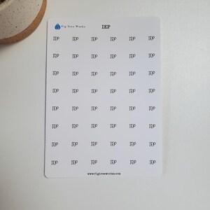 IEP Stickers | Teacher Student Planner Stickers | IEP Reminders ...