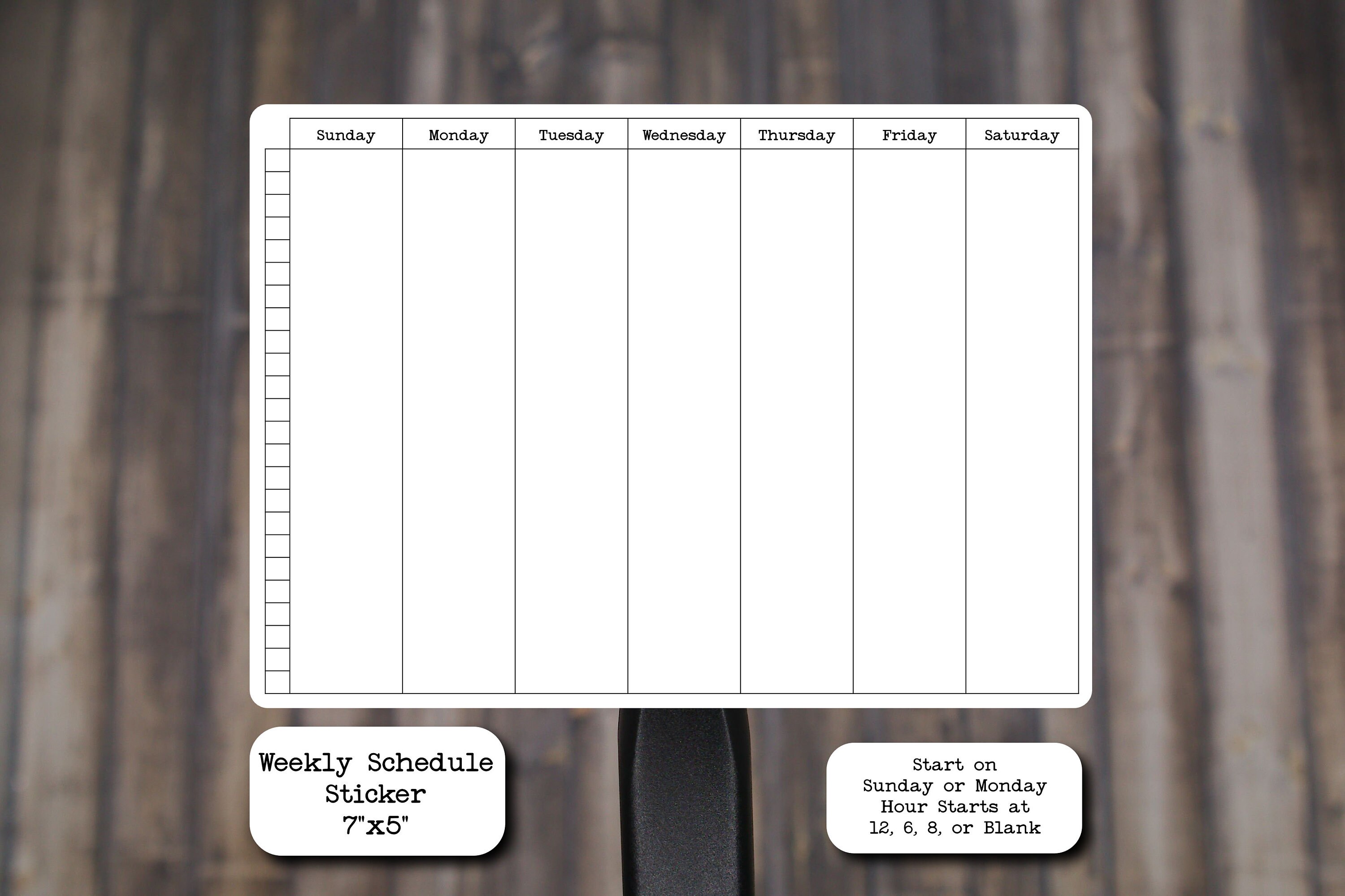 Large Weekly Schedule Stickers for Planners and Journals - Etsy