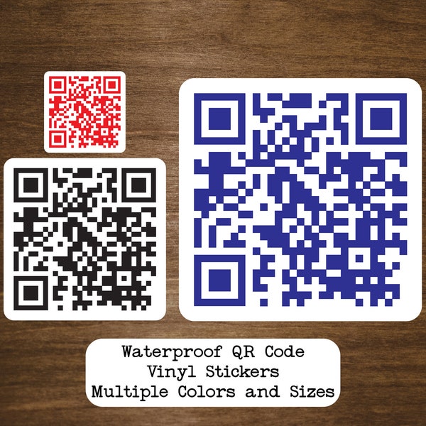 Square Qr Code Stickers - Etsy