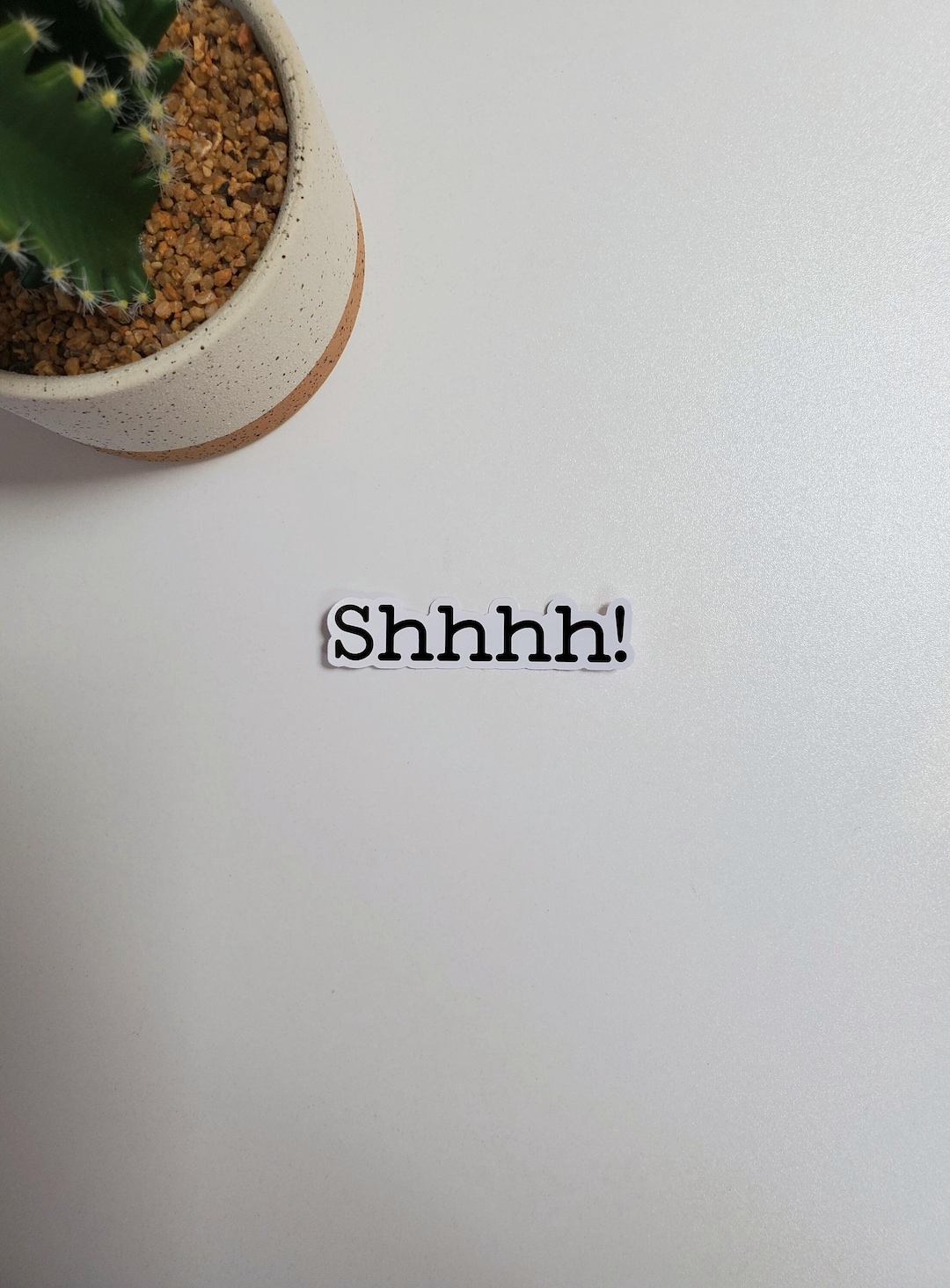 Shhhh! Text Sticker | Laptop, Water Bottle, Phone Case Sticker ...