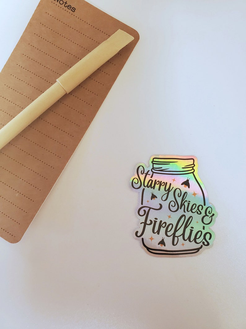 Fireflies Sticker | for Computers, Journals, Phones | Holographic Vinyl ...