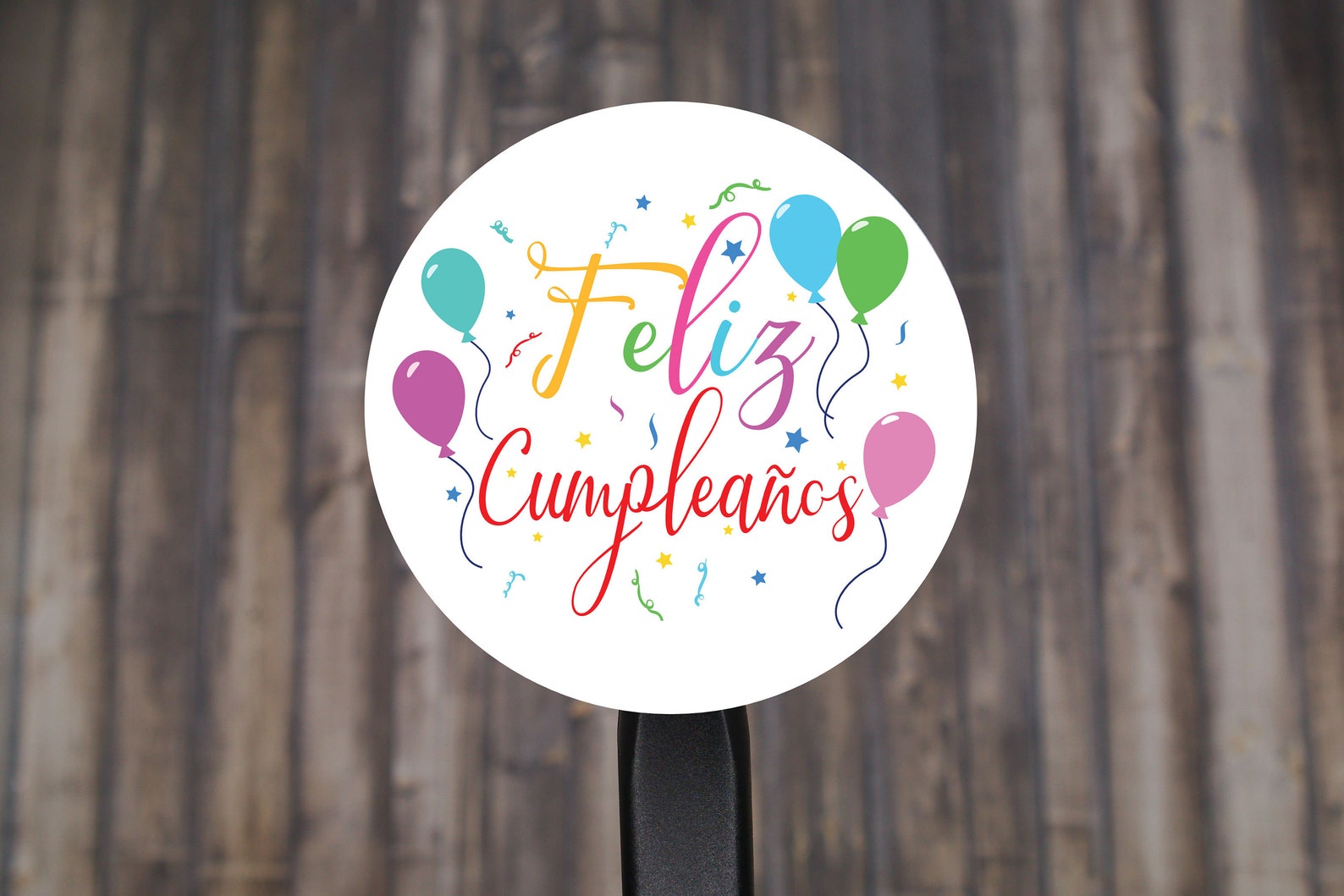 Feliz Cumpleaños Round Stickers Gift Card Envelope Seals - Etsy