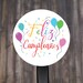 Feliz Cumpleaños Round Stickers, Gift Card Envelope Seals, Gift Wrap ...