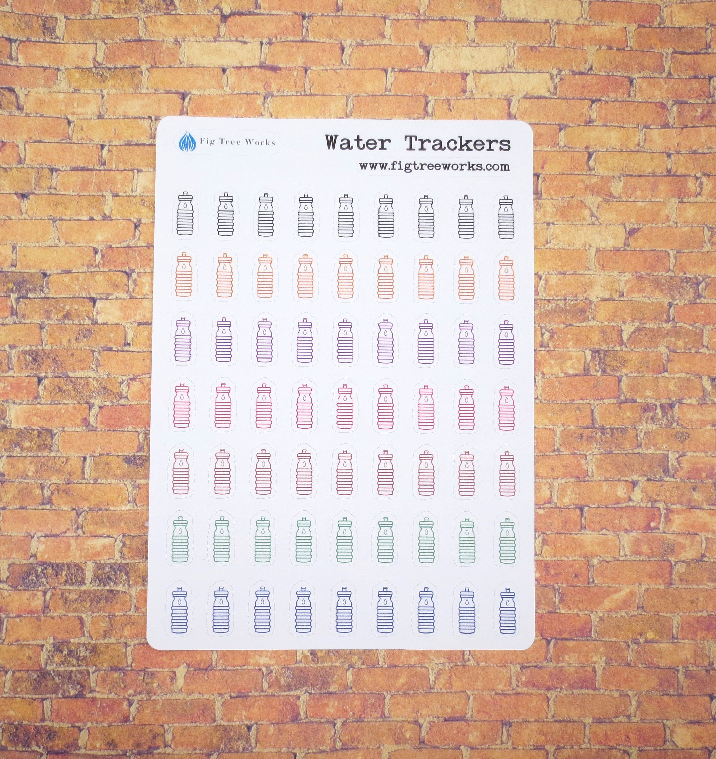 Water Tracker Stickers Hydrate Water Tracker Sticker Sheet | Etsy