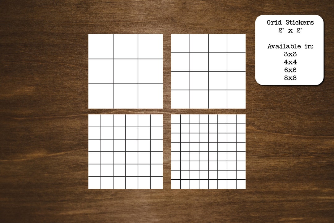 Grid Stickers for Planners, Journals, and Notebooks | 2" Square ...