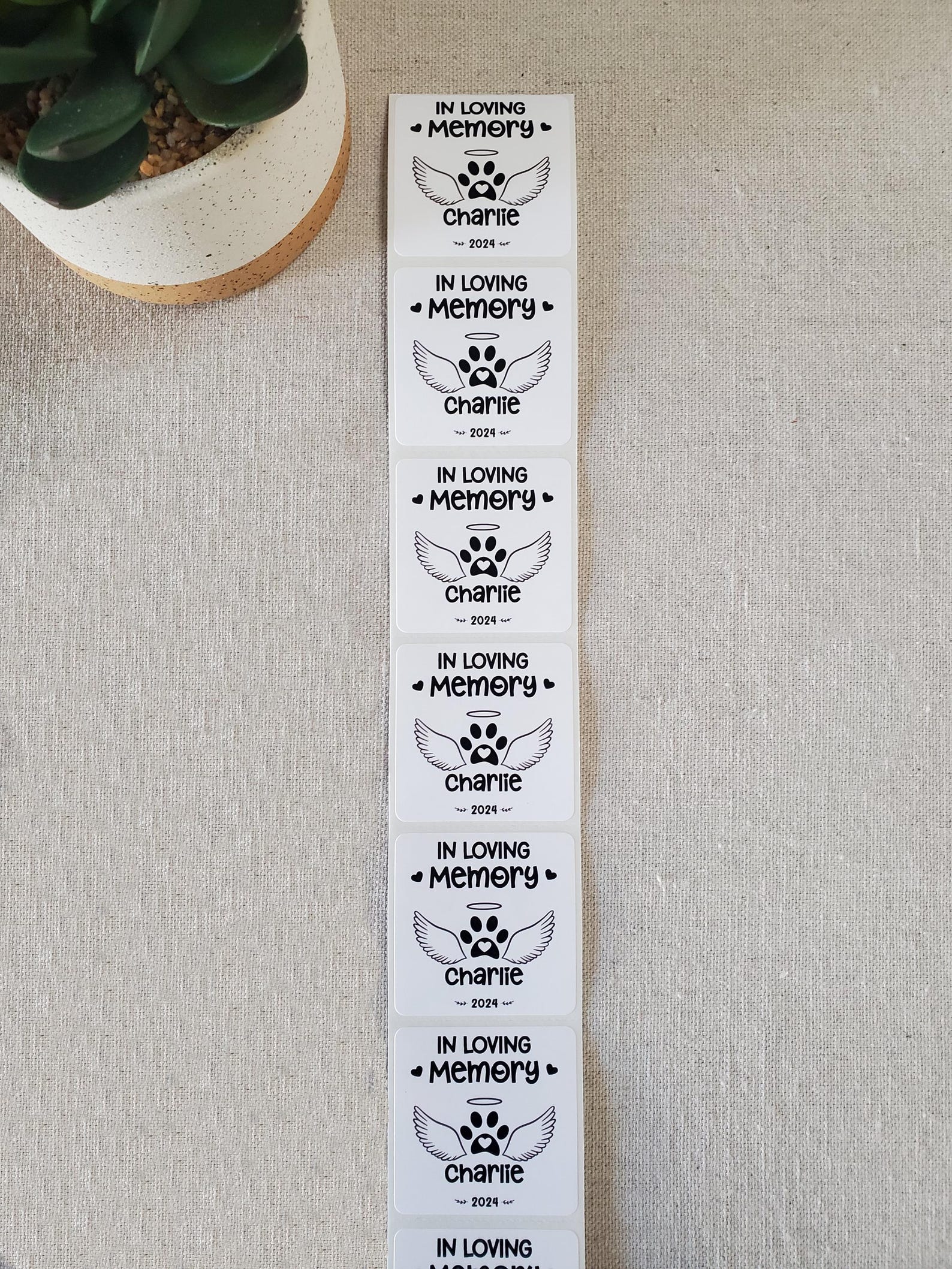 Custom Cat Memorial Stickers | Pet Loss in Loving Memory | Celebration ...