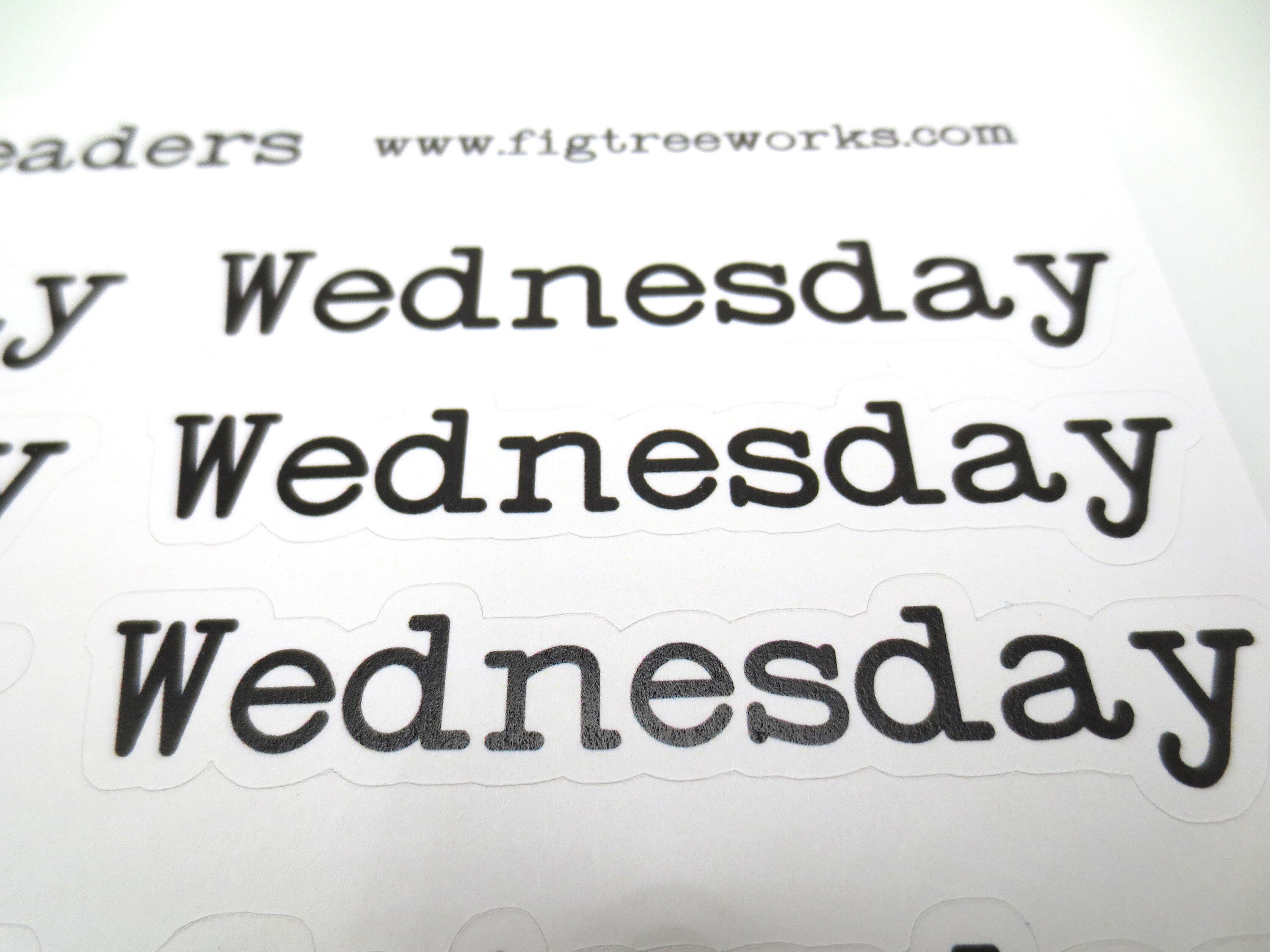 Days of the Week Header Planner Stickers Weekday Name - Etsy