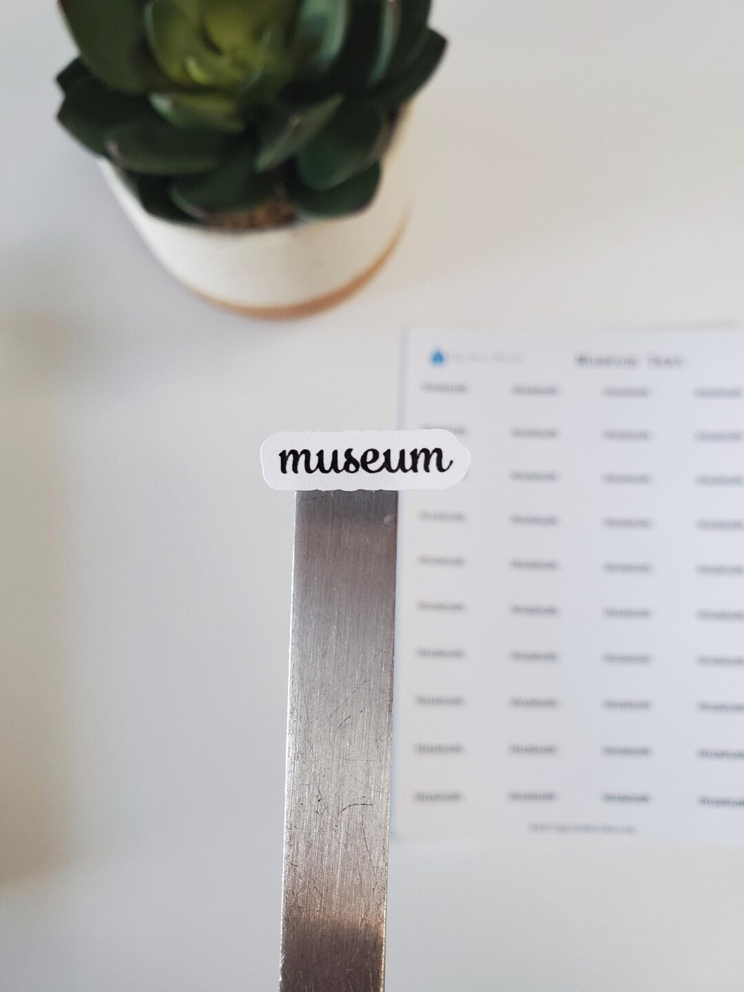 Museum Script Stickers for Calendars, Planners, Journals, Agendas ...