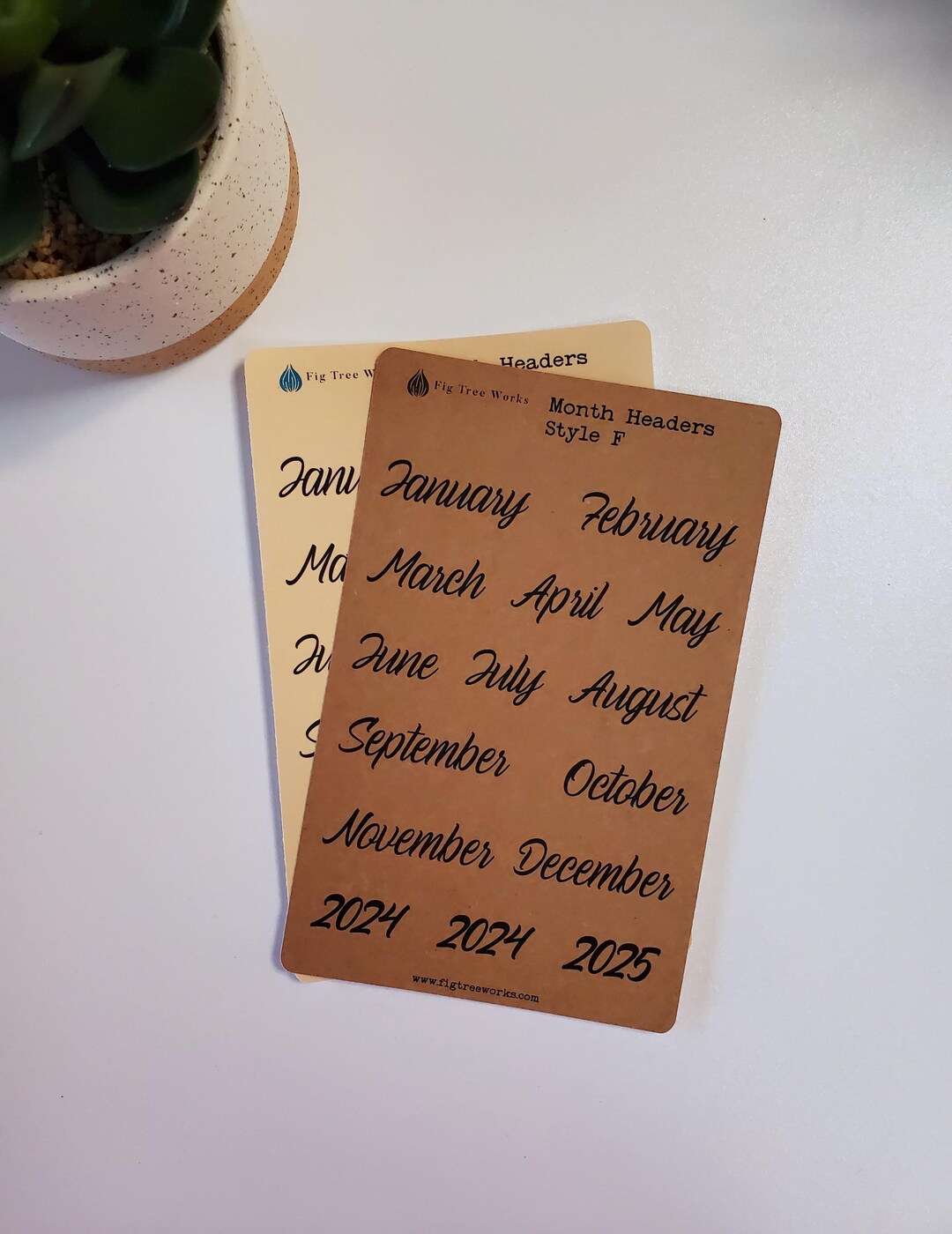 Month Header Planner Stickers Month Name Stickers for Calendars ...