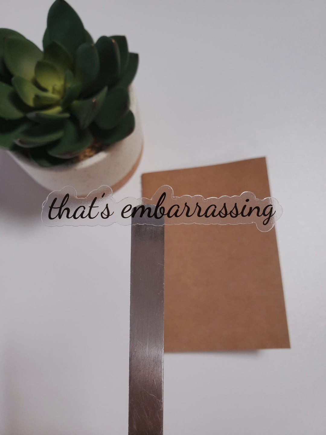 That's Embarrassing Text Sticker for Laptop, Water Bottle, Journal ...