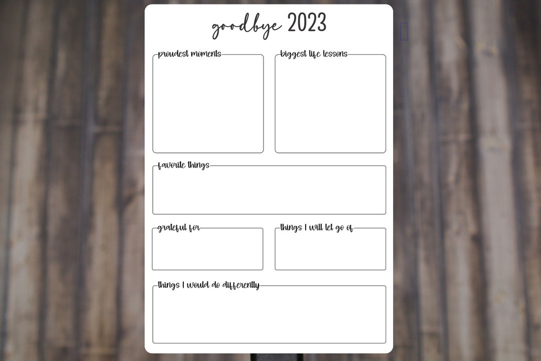 End of Year Reflections Goodbye 2023 Year in Review for Bujos, Planners ...