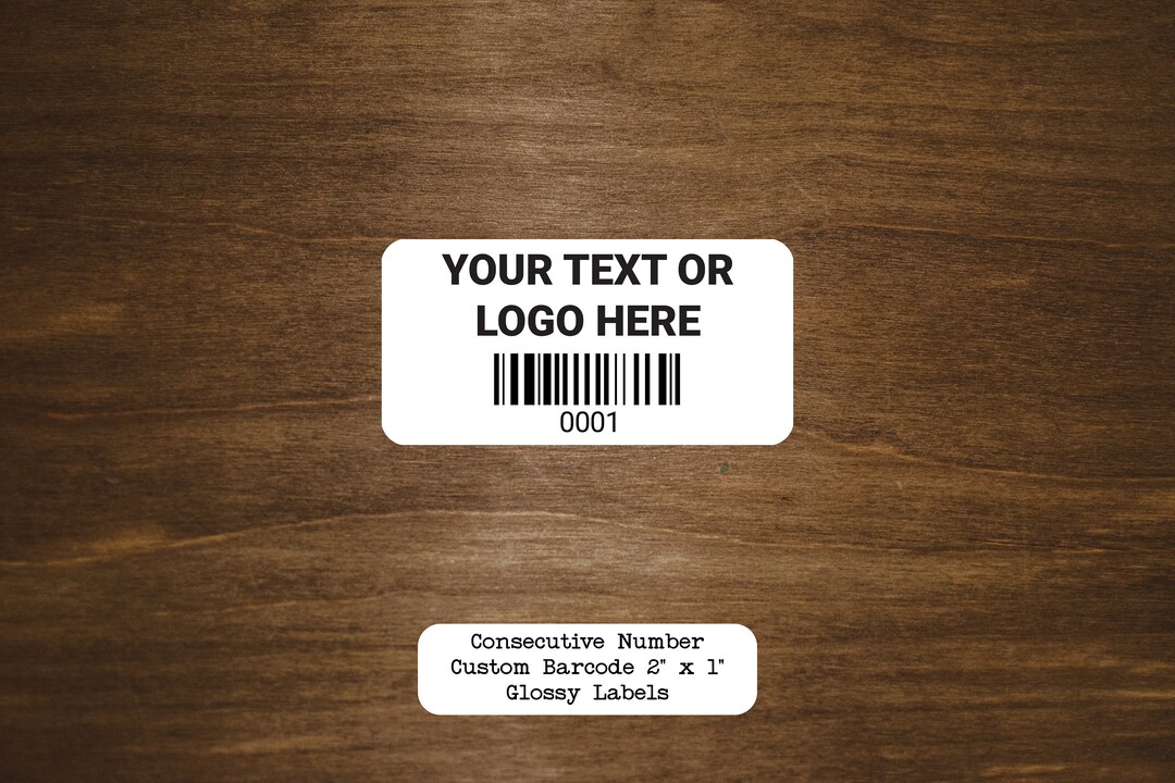 Custom Barcode Labels With Incrementing Numbers Customize With Your ...