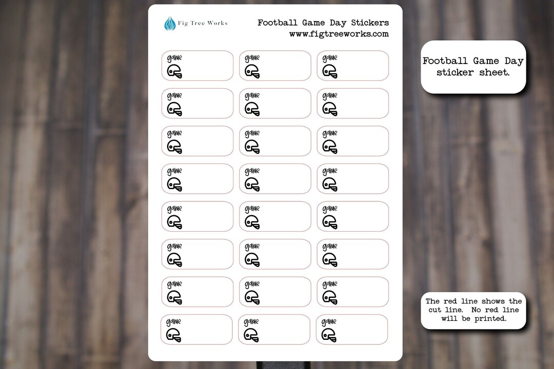 Football Game Reminder Stickers for Planners, Journals, Notebooks ...