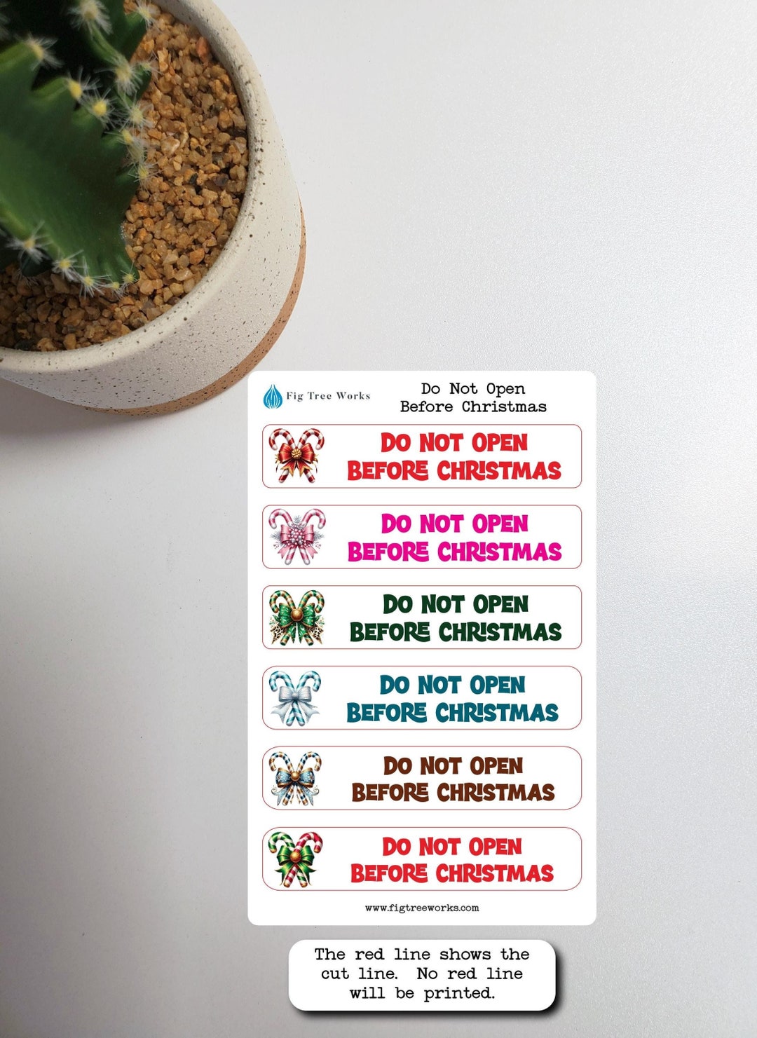 Do Not Open Before Christmas Sticker Sheet for Christmas Presents and ...